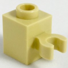 樂高 LEGO 沙色 1x1 垂直夾 O型 側接磚 夾具 30241b 6360037 Tan Brick Clip | 蝦皮購物