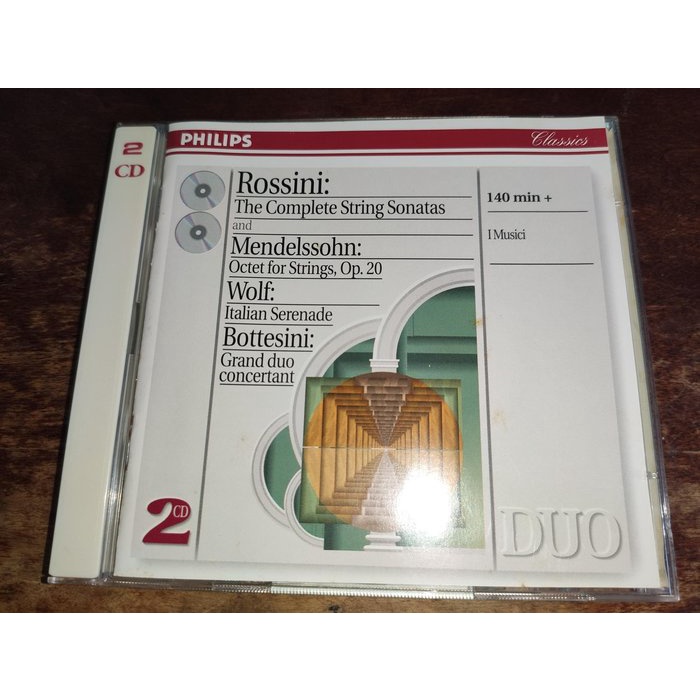 半銀圈 I Musici Rossini 羅西尼 弦樂奏鳴曲集 義大利音樂家合奏團 2CD Philips 德PMDC版 | 蝦皮購物