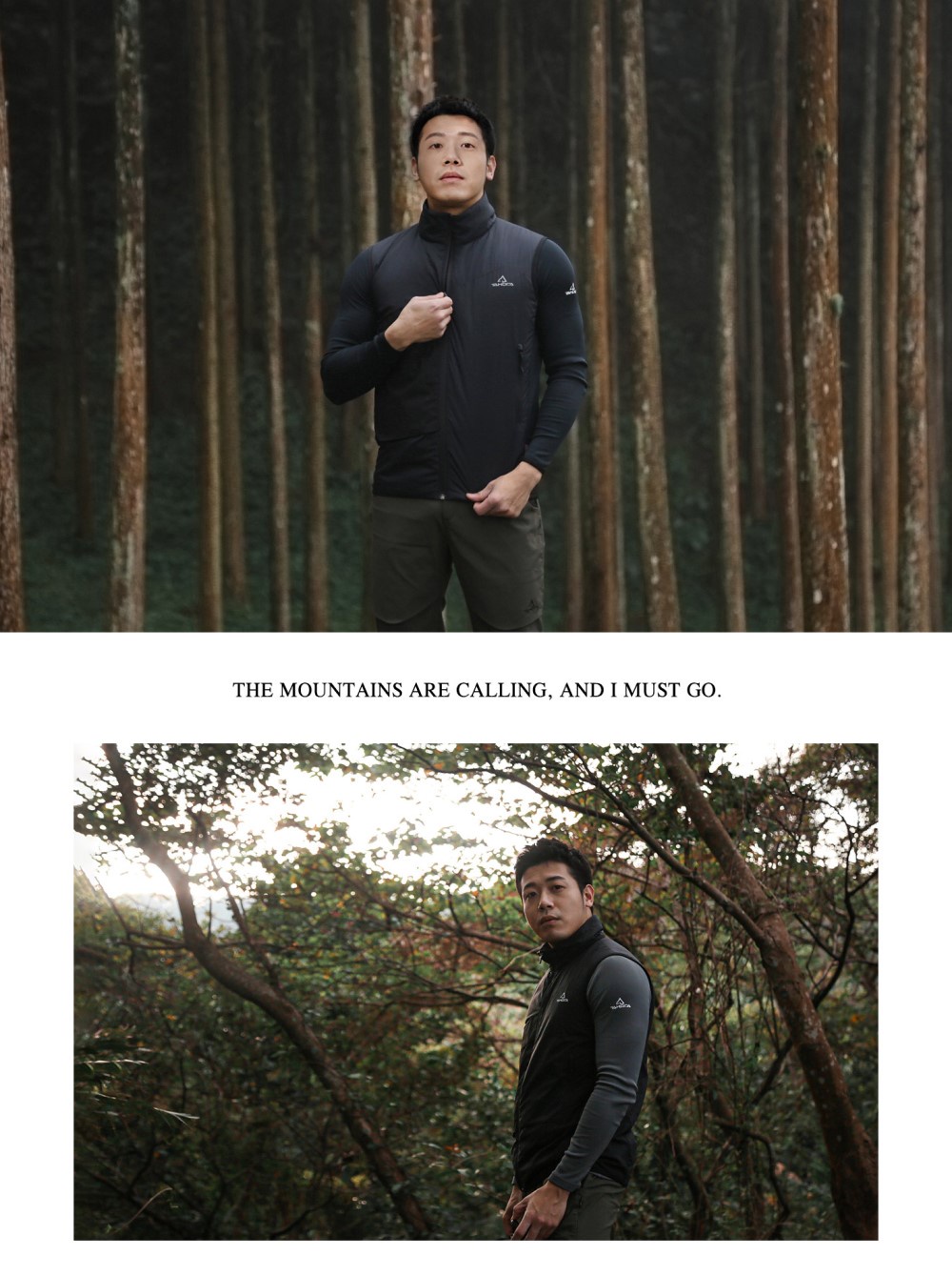 Okaga 輕量防風科技保溫棉登山背心 男款 黑色 | 蝦皮購物