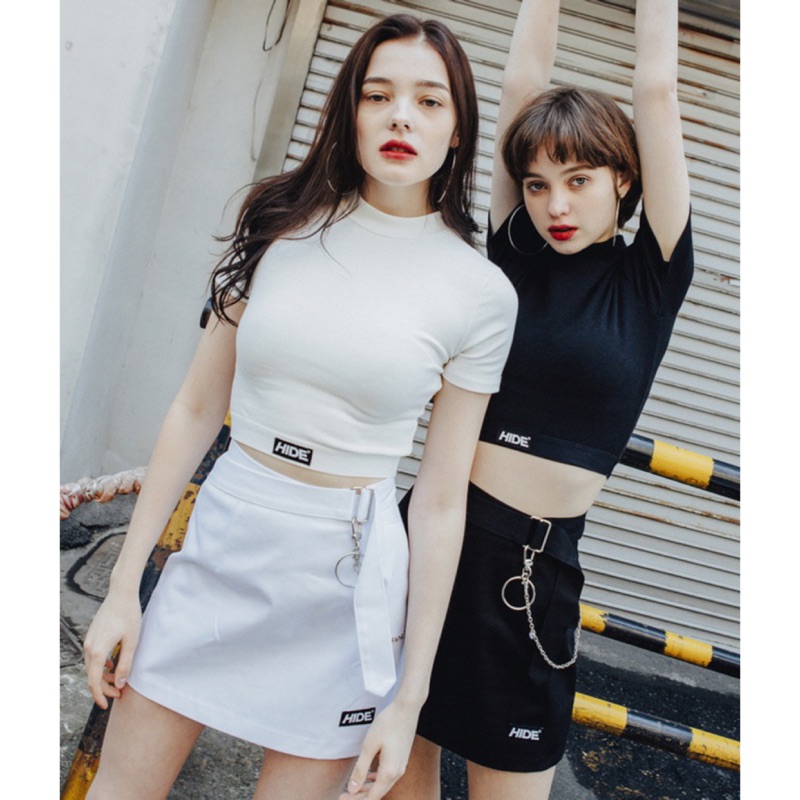 🇰🇷韓國Mixxmix Band Crop Top (1/2 Sleeve Ver) | 蝦皮購物