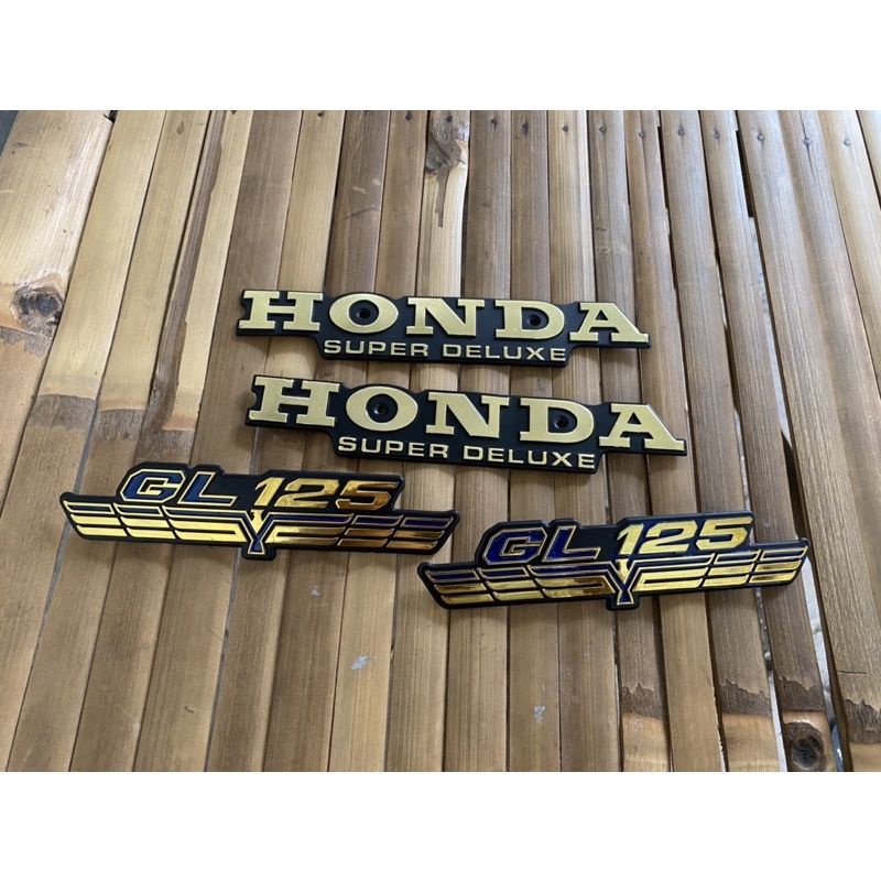 HONDA 本田 SUPER DELUXE GL 125 GL125 TANK EMBLEM EMBOSSED LOGO | 蝦皮購物