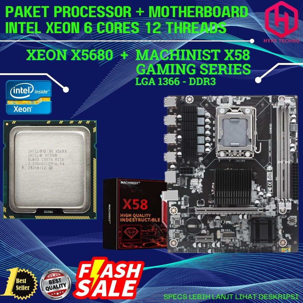 Intel 6 線程 XEON X5680 3.33 GHz 高達 3.60ghz 主板 X58 LGA 1366 機械 | 蝦皮購物