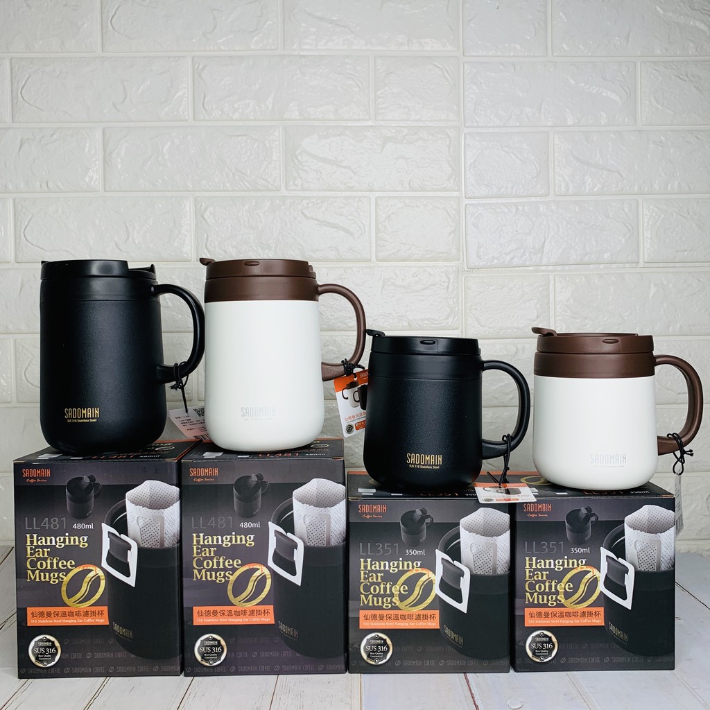 仙德曼 保溫咖啡濾掛杯 316不鏽鋼辦公杯 辦公杯 雙層隔熱杯 保溫咖啡杯 350 480ml 濾掛咖啡杯 | 蝦皮購物