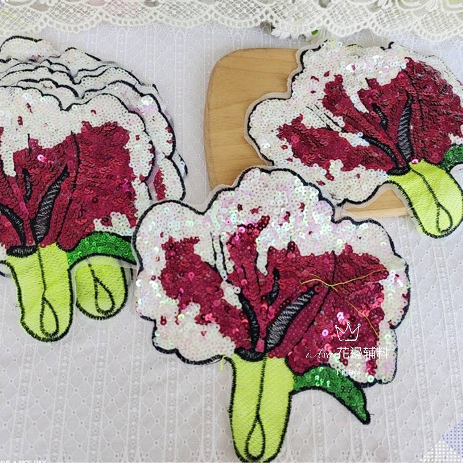 《iAsa愛莎の》手作材料 櫻花珠片亮片刺繡補丁布貼衣服補貼圖案貼佈diy服裝輔料裝飾破洞修補貼 | 蝦皮購物