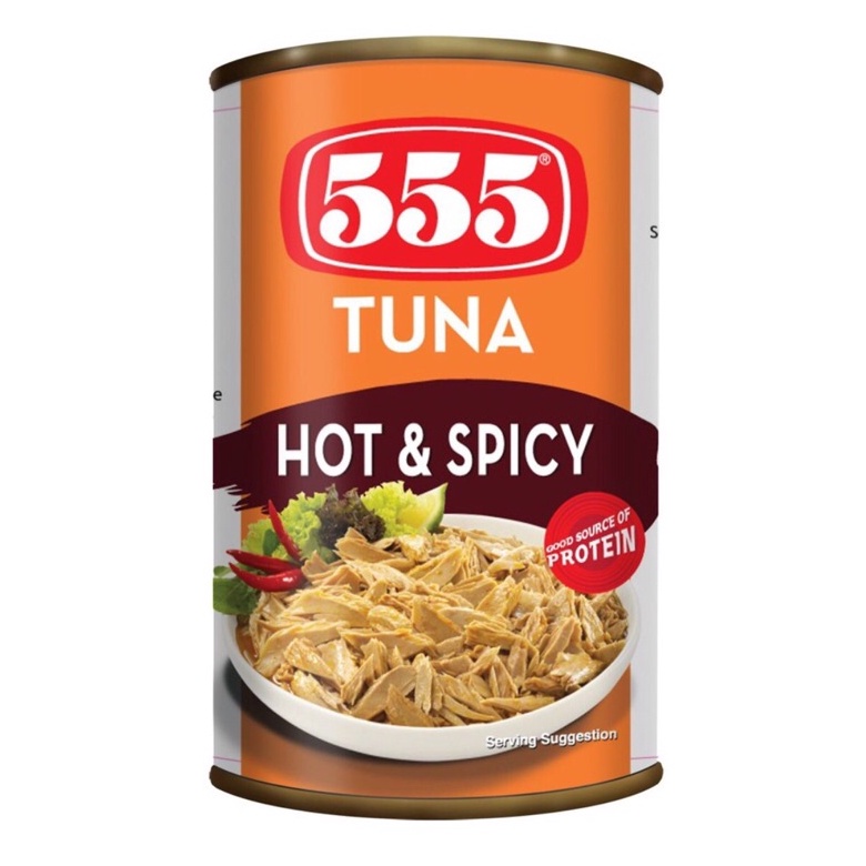 【Eileen小舖】菲律賓 555 TUNA HOT&SPICY 油漬辣味鮪魚 155g 即食料理 登山露營 宵夜點心 | 蝦皮購物