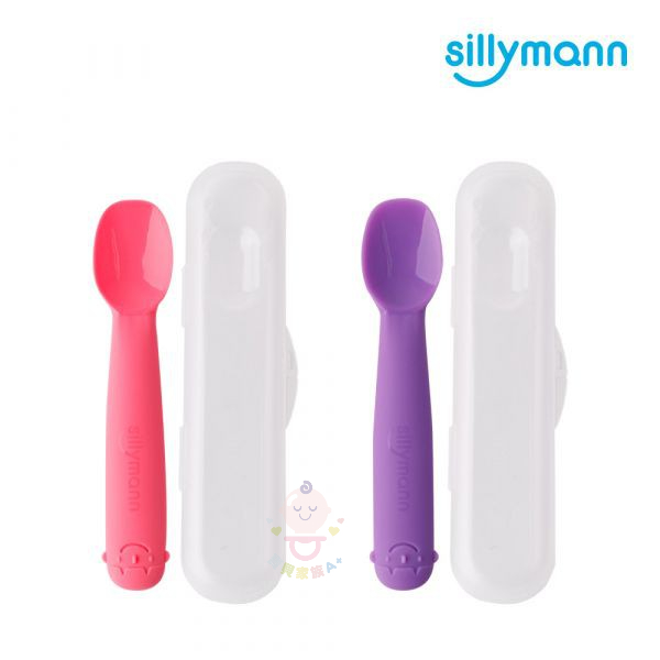 🔥快速出貨🔥【寶貝家族A+】韓國 sillymann 100%鉑金矽膠幼童餵食湯匙(6個月) 2色可選 | 蝦皮購物