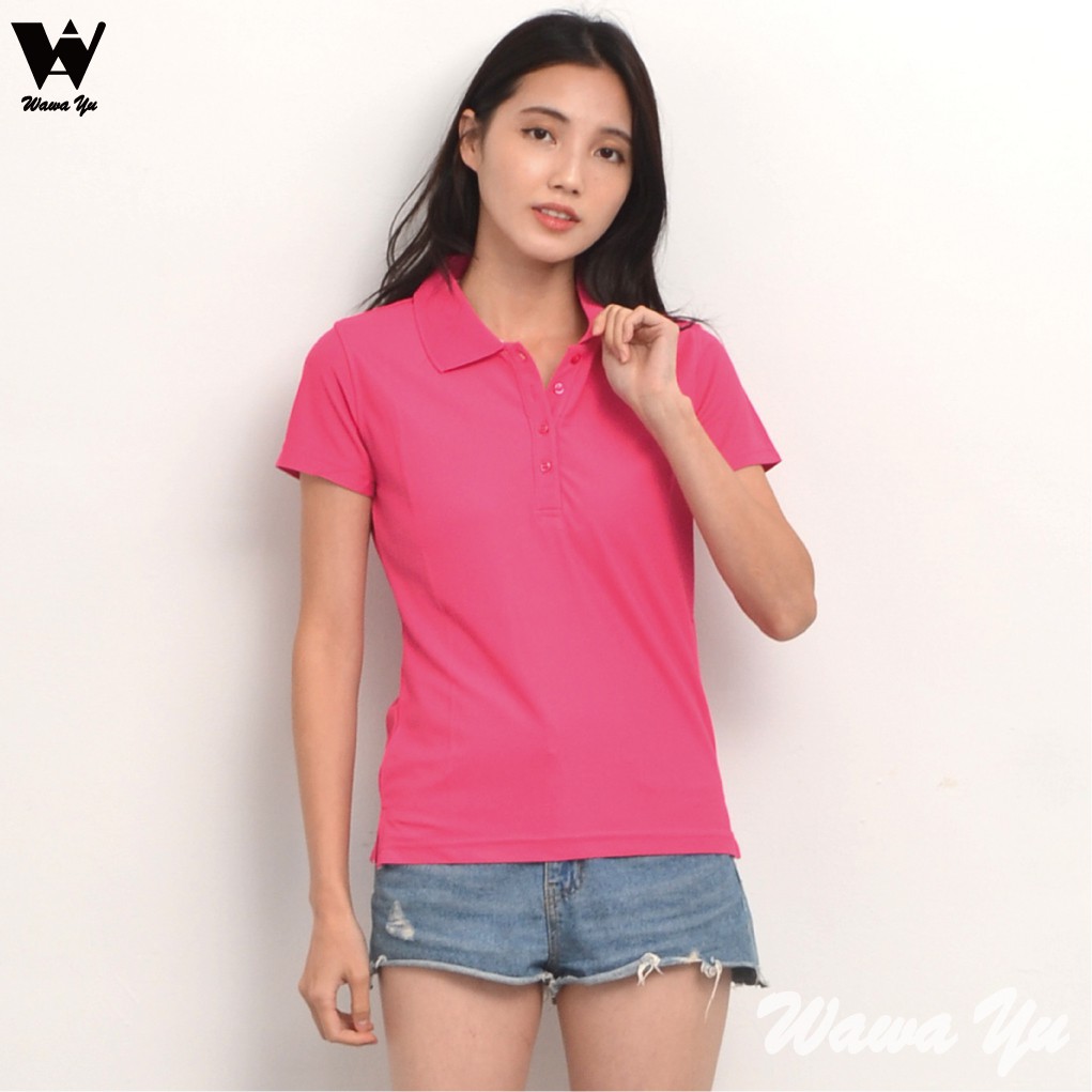 POLO衫-涼感衣-桃紅-女版 (尺碼S-3XL) (現貨-預購) [Wawa Yu品牌服飾] | 蝦皮購物