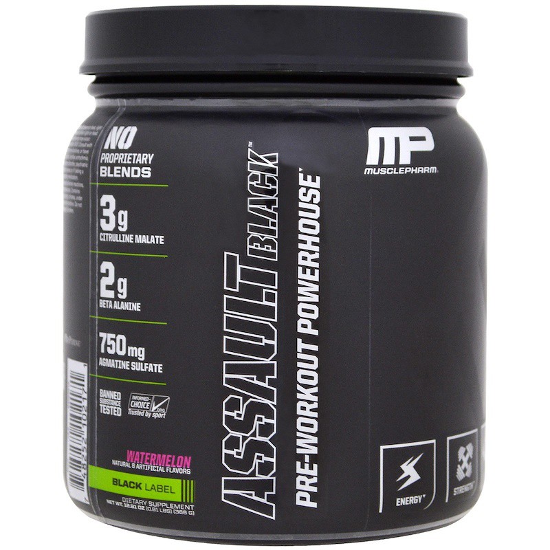 []金健MusclePharm MP Assault Black 進階級 Pre-Workout 暗黑 瓜氨酸 丙胺酸 | 蝦皮購物