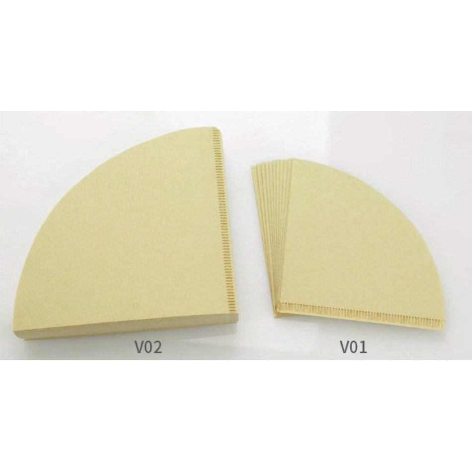 日本三洋 營業用裸裝錐形濾紙 1-2人 / 2-4人 份無漂白.長針版100入 HARIO V60 KONO可用 . | 蝦皮購物