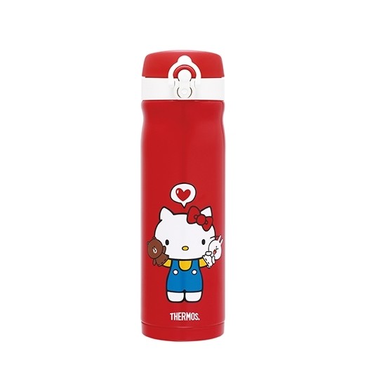 Thermos 膳魔師 Hello Kitty x LINE FRIENDS 真空保溫瓶 JMY-502KTLN-RD | 蝦皮購物