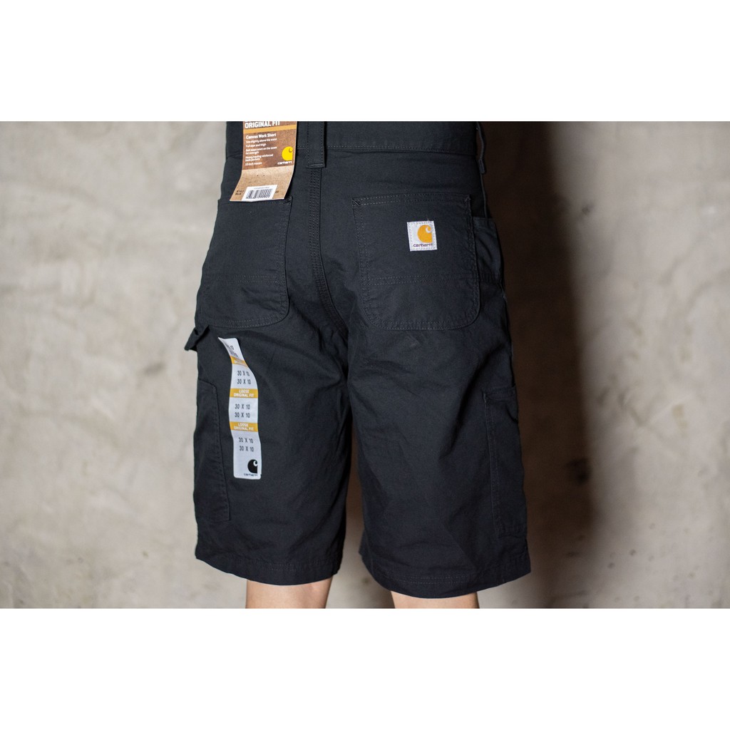 『Definite』CARHARTT B147 CANVAS WORK SHORT 工作短褲 美版 短褲 工裝 黑色 | 蝦皮購物