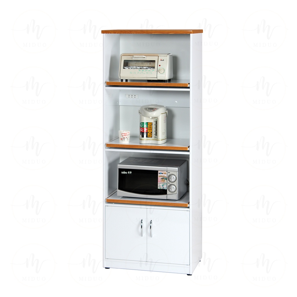 【米朵Miduo】白色塑鋼電器櫃 櫥櫃 餐櫃 防水塑鋼家具(附插座)【促銷款】 | 蝦皮購物