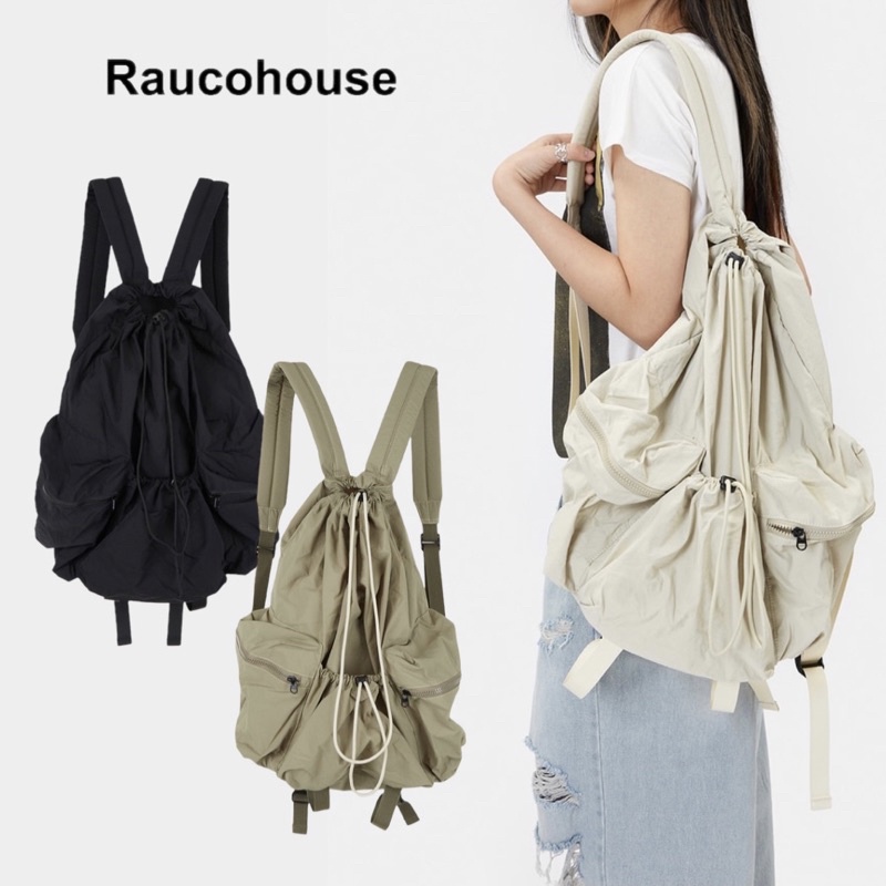 【JIN】現貨！🇰🇷韓國 Raucohouse 三角多袋造型後背包 後背包 背包 造型 多功能 | 蝦皮購物