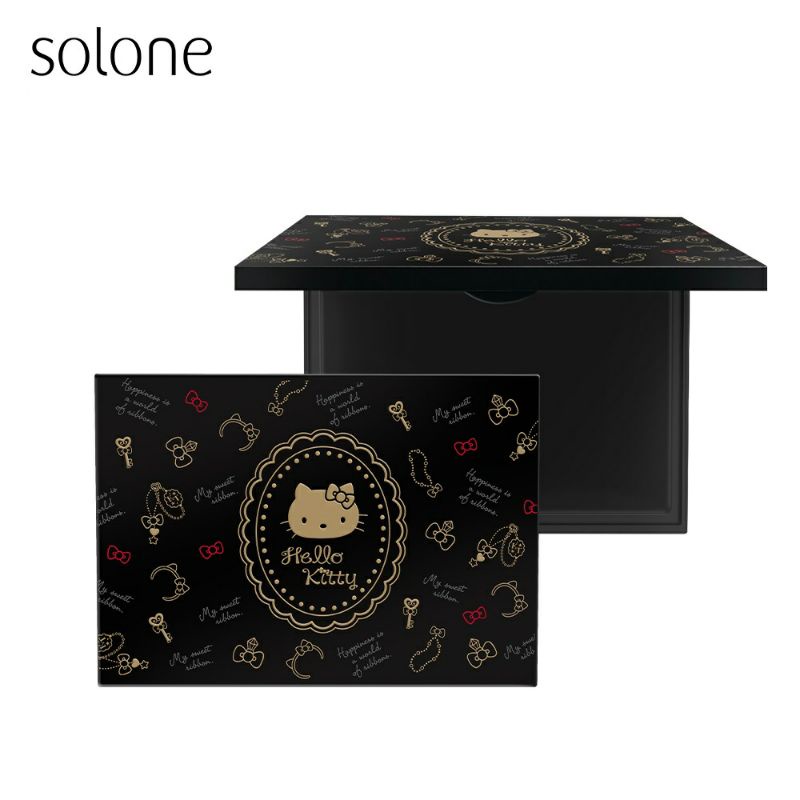 ⭐蝦皮發票⭐ Solone Hello Kitty 彩妝倉庫收納盒 24格【附化妝鏡】眼影腮紅打亮修容收納盒1421 | 蝦皮購物