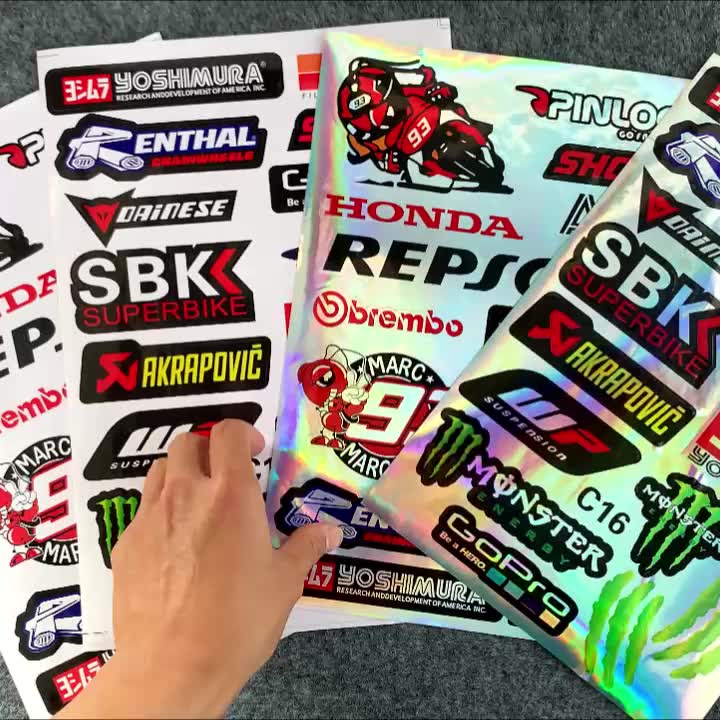 激光镭射限量貼紙safe ENEOS TRD防水防曬車貼贊助商摩托車貼頭盔安全帽貼花電動車機車改裝裝飾划痕貼紙 | 蝦皮購物