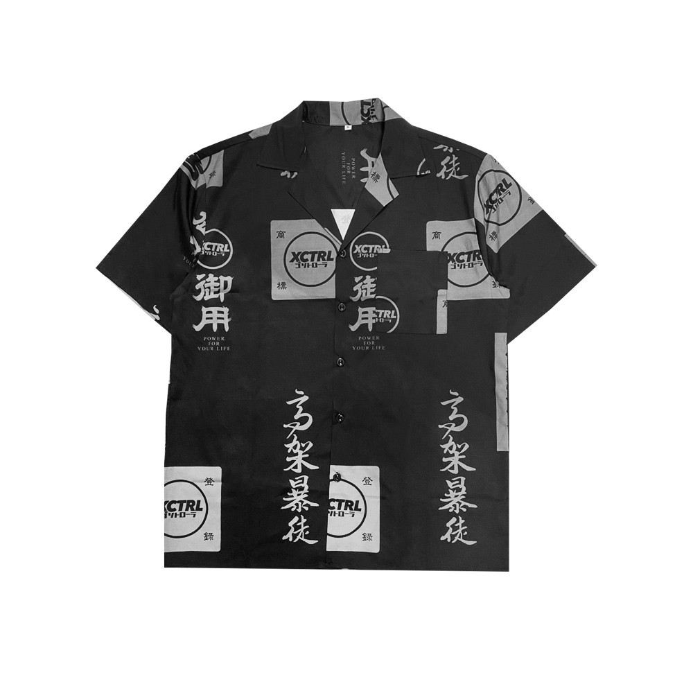 XCTRL日式LOGO黑-短袖襯衫 | 蝦皮購物