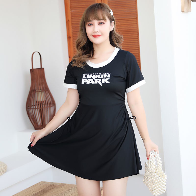 【M-4XL大尺碼】泳衣大尺碼 保守 100公斤寬鬆分体泡温泉 胖妹妹 無鋼圈 兩件式 加肥大码 泳衣女 胖mm遮肚显瘦 | 蝦皮購物