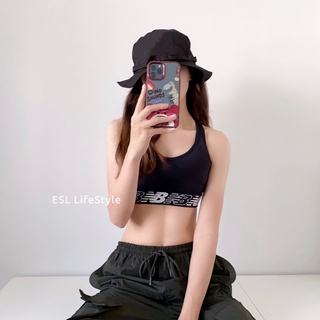 -ESL- 現貨 NEW BALANCE NB 中強度 串標 LOGO 運動 健身 內衣 黑色 AWB11034BK | 蝦皮購物