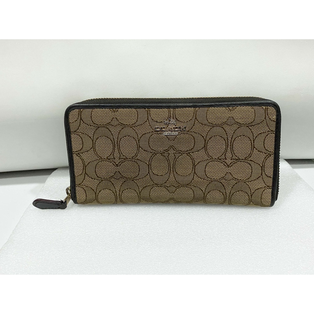 COACH 經典LOGO花色長夾 | 蝦皮購物