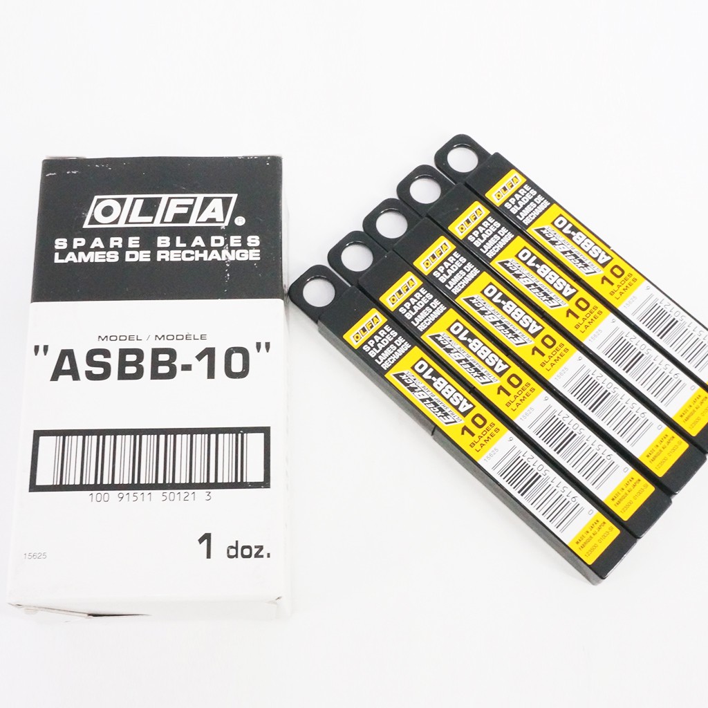OLFA 45度黑刃美工刀片ASBB-10 1盒10片入 | 蝦皮購物