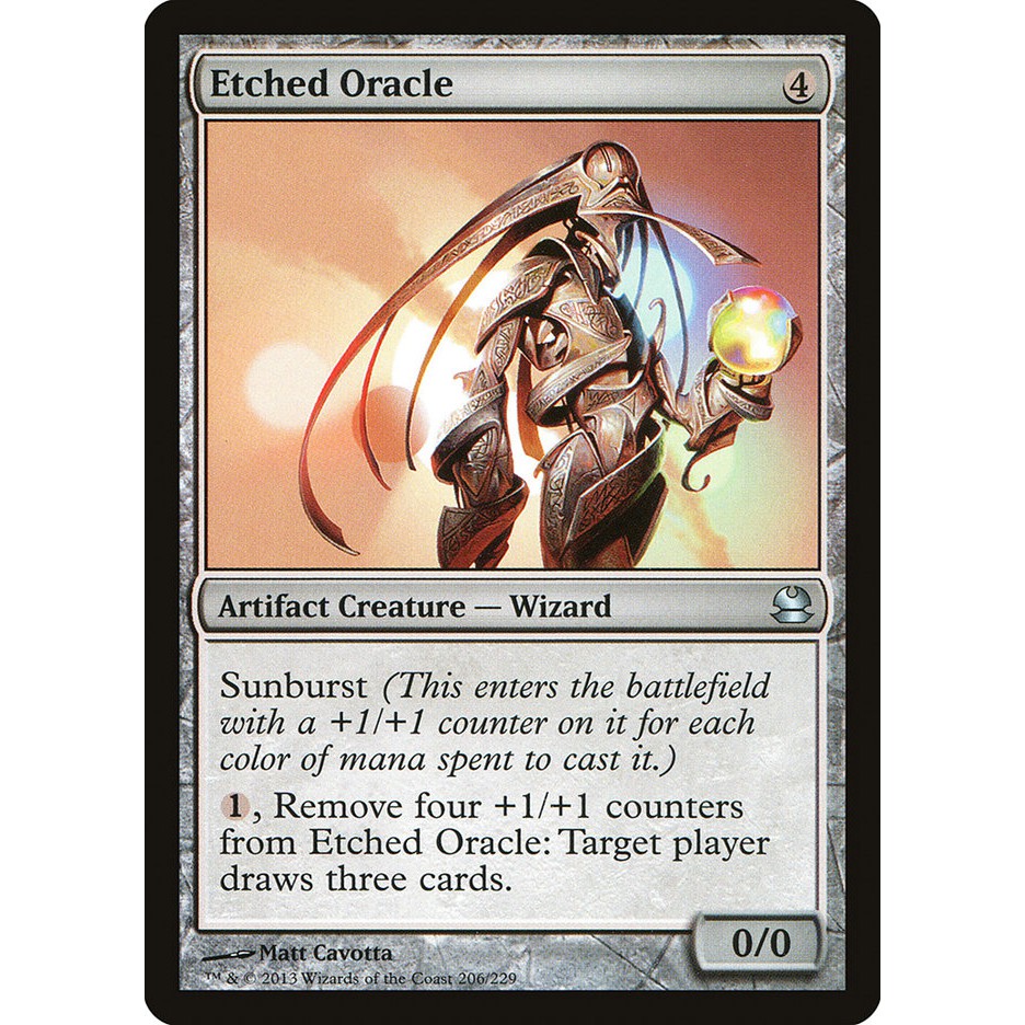 MTG 魔法風雲會 MMA 近代大師 #206 [閃U] 蝕刻先知 Etched Oracle 刻まれた巫女 | 蝦皮購物