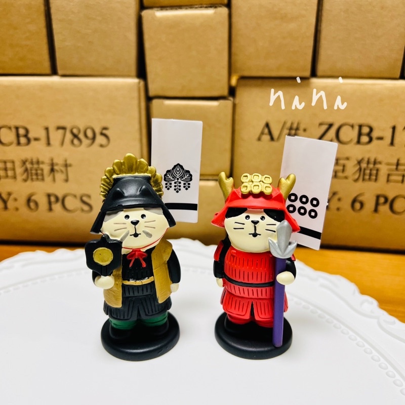 ni日貨｜現貨｜豐臣貓吉 真田貓村 DECOLE Concombre 貓咪將軍 擺件 公仔 日本正版 | 蝦皮購物