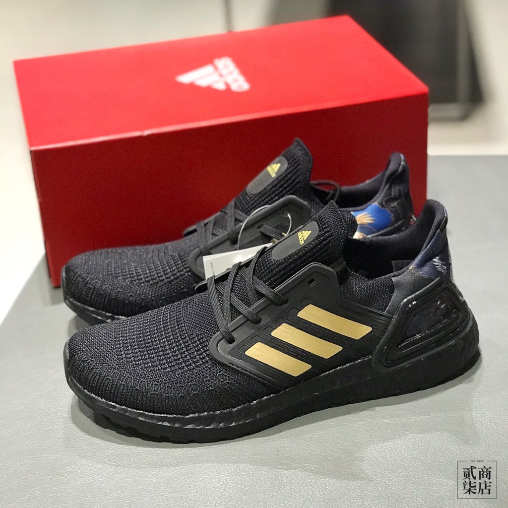 (貳柒商店) adidas Ultra Boost 20 CNY 男款 慢跑鞋 黑金 黑底 過年 鶴 馬牌 FW4322 | 蝦皮購物