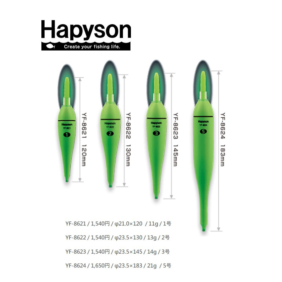 天磯釣具 白色/綠色 日本Hapyson 超亮LED 高浮力 高靈敏度 大肚 電子浮標 | 蝦皮購物