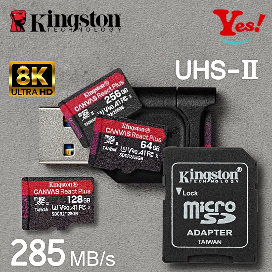 【Yes ️現貨】金士頓 Kingston MLPMR2 64G 128GB U3 V90 A1 microSD 記憶卡 | 蝦皮購物