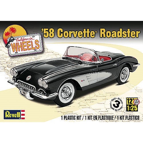最後一盒【詠揚模型玩具店】REVELL 利華 58 Corvette 雪佛蘭 跑車 1/25 組裝模型 | 蝦皮購物