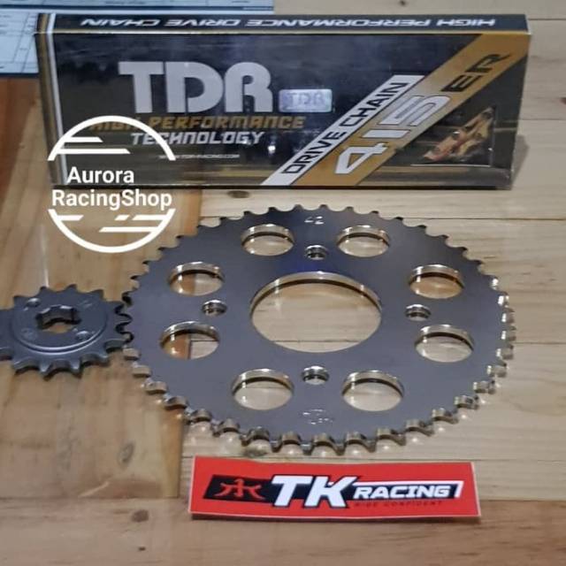 齒輪組 TK Suzuki GSX R150 S150 鏈條 TDR 415 ER 金色 | 蝦皮購物