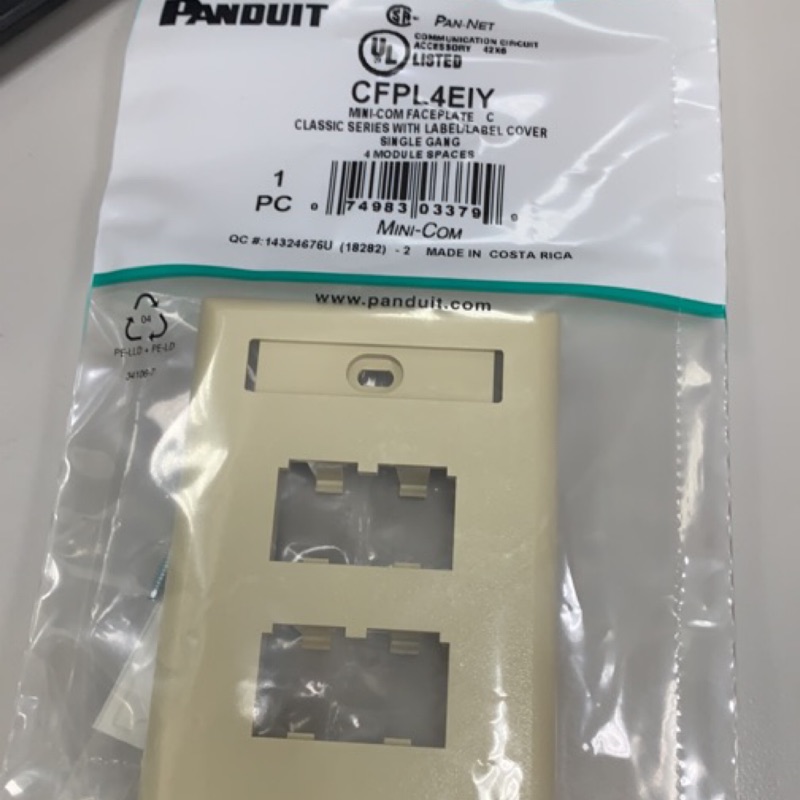Panduit 資訊插座面板、資訊盒，搭配賣場內的Panduit資訊插座使用 | 蝦皮購物