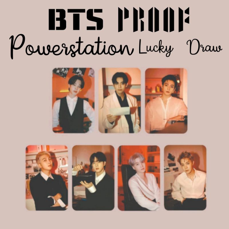 7 張照片卡 BTS LUCKY DRAW PROOF 專輯 Powerstation BTS | 蝦皮購物