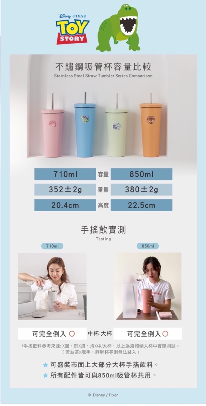 【現貨】良杯製所 Oolab｜玩具總動員系列850ml 不鏽鋼吸管杯 不鏽鋼吸管 蛋頭先生 抱抱龍 自帶環保杯一年省兩千 | 蝦皮購物