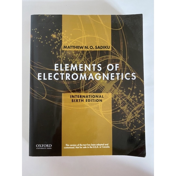 ELEMENTS of ELECTROMAGNETICS 電磁學 工程電磁學 | 蝦皮購物
