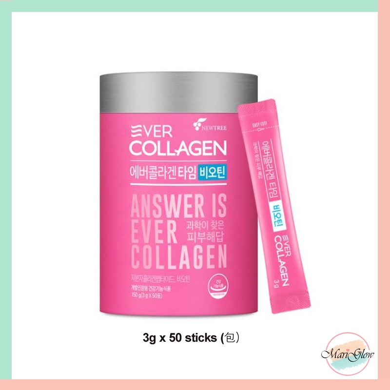 韩国NEWTREE EVER COLLAGEN膠原蛋白時間BIOTIN(3gx50包)/COLLAGEN BIOTIN | 蝦皮購物