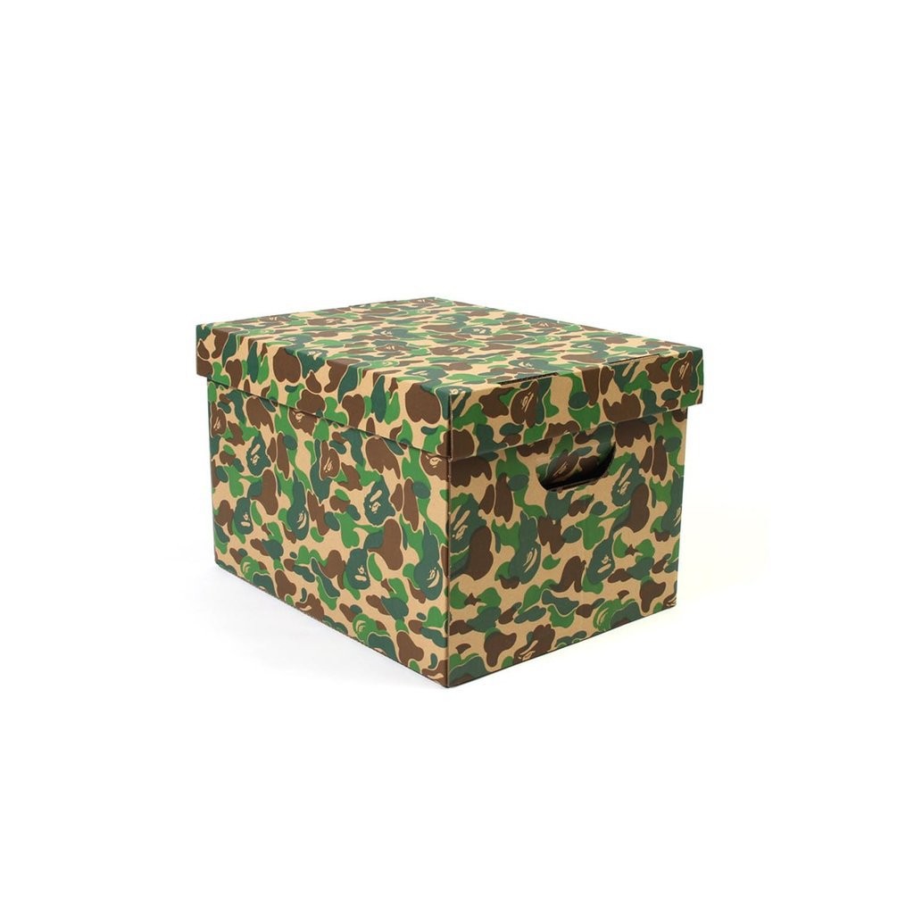 車庫服飾 現貨 BAPE BY A BATHING APE ABC CAMO STORAGE BOX 迷彩紙箱 | 蝦皮購物