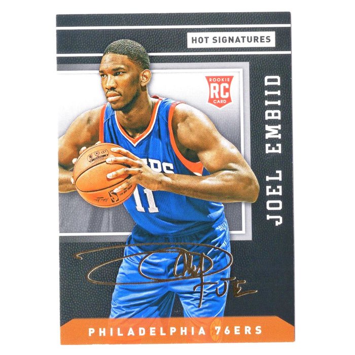 (RC) 大帝 Joel Embiid 超美Panini Hot Signatures Rookie版新人印刷金漆簽名卡 | 蝦皮購物