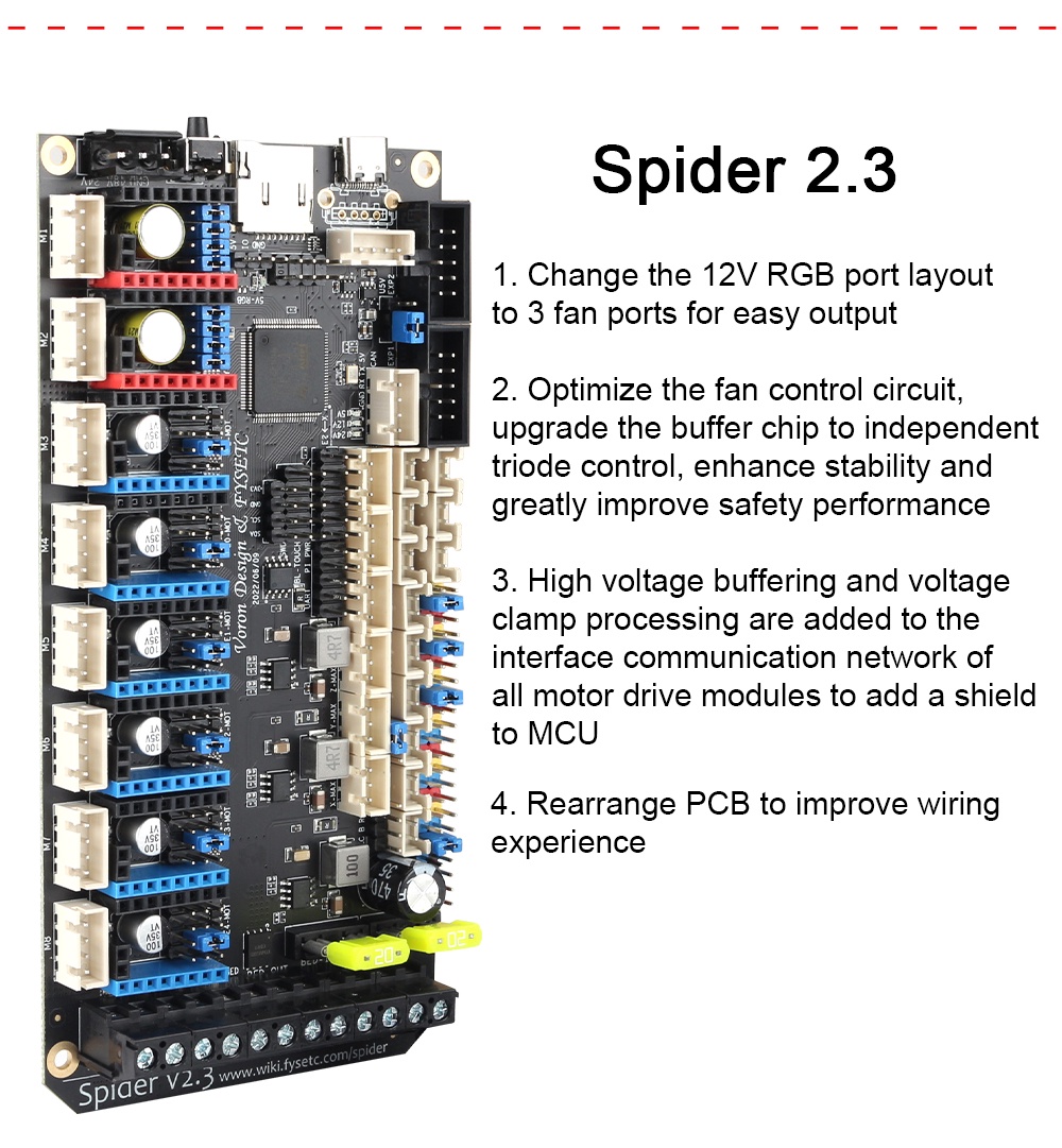 【FYSETC】台灣代理 Voron Spider V3.0 Motherboard 3d列印蜘蛛主板 可替代SKR版 | 蝦皮購物