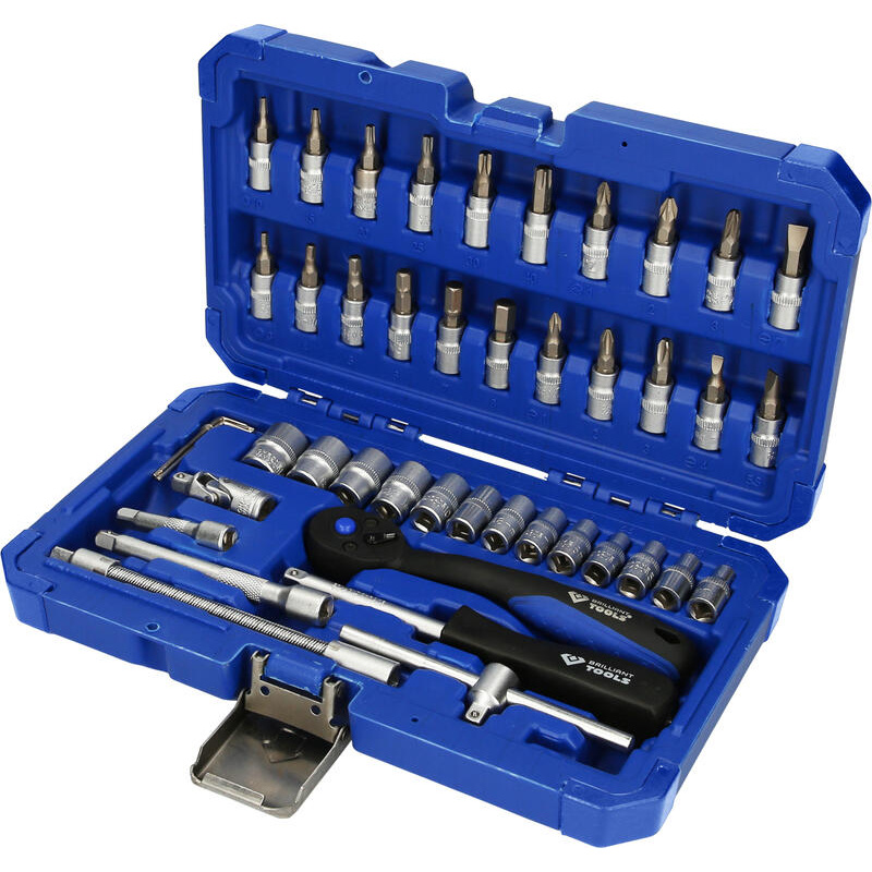 德國工具 Brilliant-Tools BT020046 1/4 套筒 組, 46-pcs. | 蝦皮購物