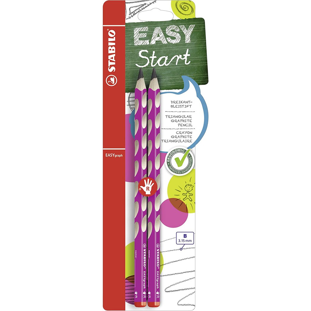 STABILO EASYgraph 思筆樂洞洞鉛筆 二支入/粉紅色 | 蝦皮購物