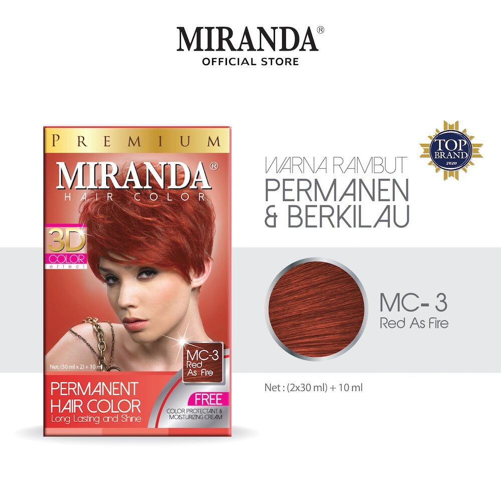 MIRANDA Semir Miranda Hair Color 30ml Pewarna rambut cat ORI | 蝦皮購物