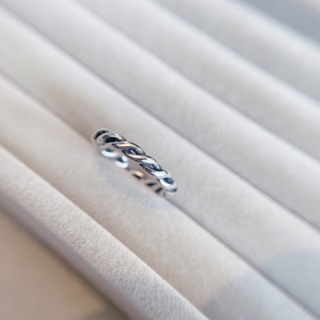 【S&P store】純銀 925 交織 開口細版戒指 大小可調整 復古 正生 香港 泰銀 不易過敏 生日 尾戒 現貨 | 蝦皮購物