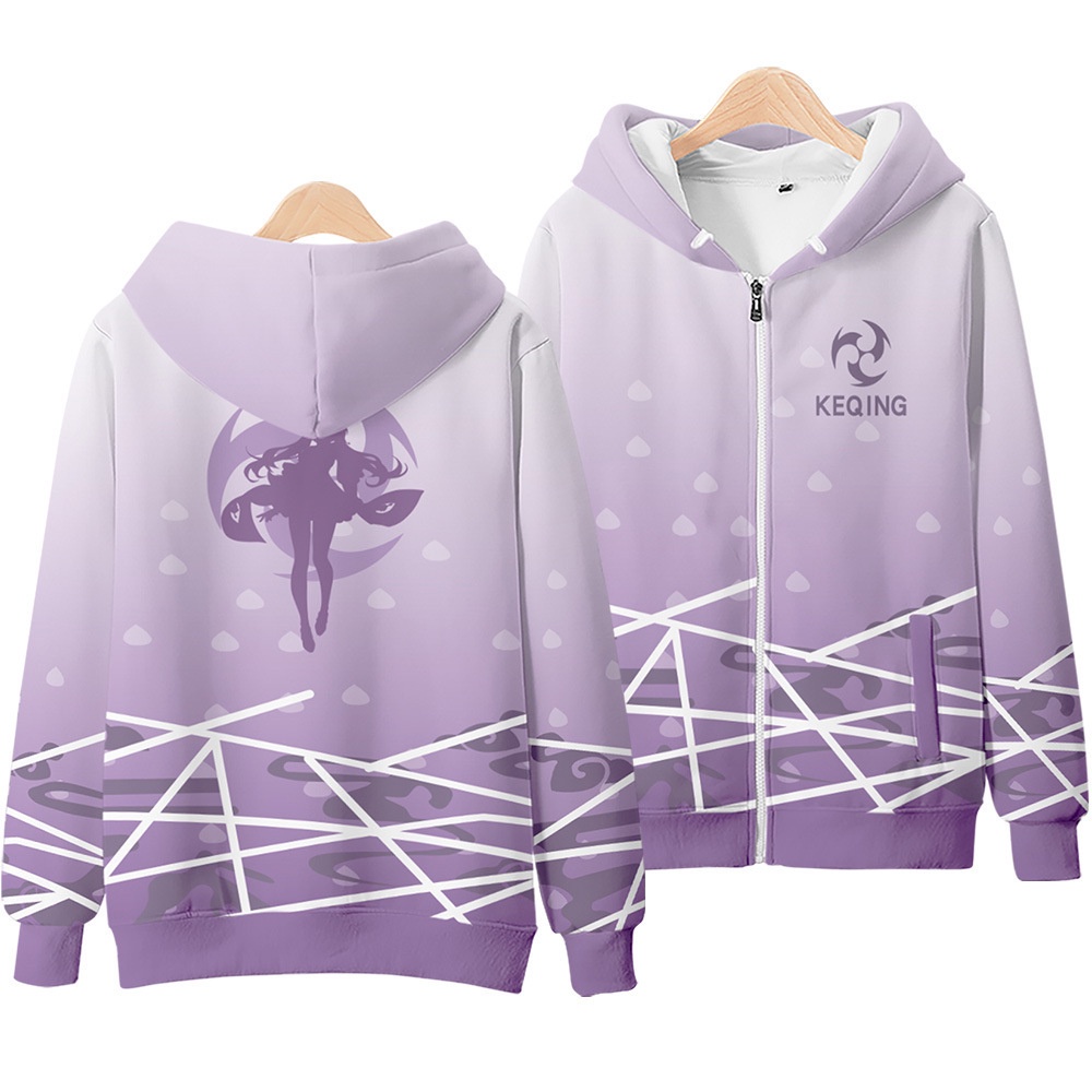 成人和兒童 Genshin Impact Game Amber Lisa Klee Diluc Venti 三維印花連帽 | 蝦皮購物