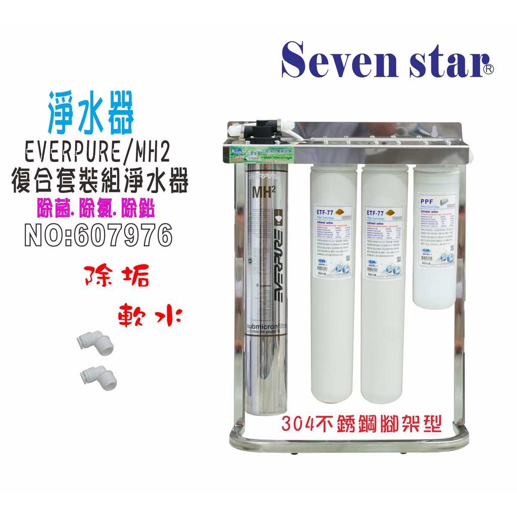 Everpure MH2 淨水器組 304白鐵腳架過濾器 貨號 607976 Seven star淨水網 | 蝦皮購物
