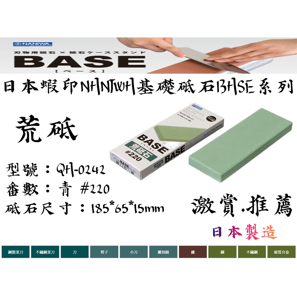 【台南丸豐工具】【日本NANIWA蝦印 蝦牌基礎砥石BASE系列 #220 #1000 #3000 荒砥 中砥 仕上砥】 | 蝦皮購物