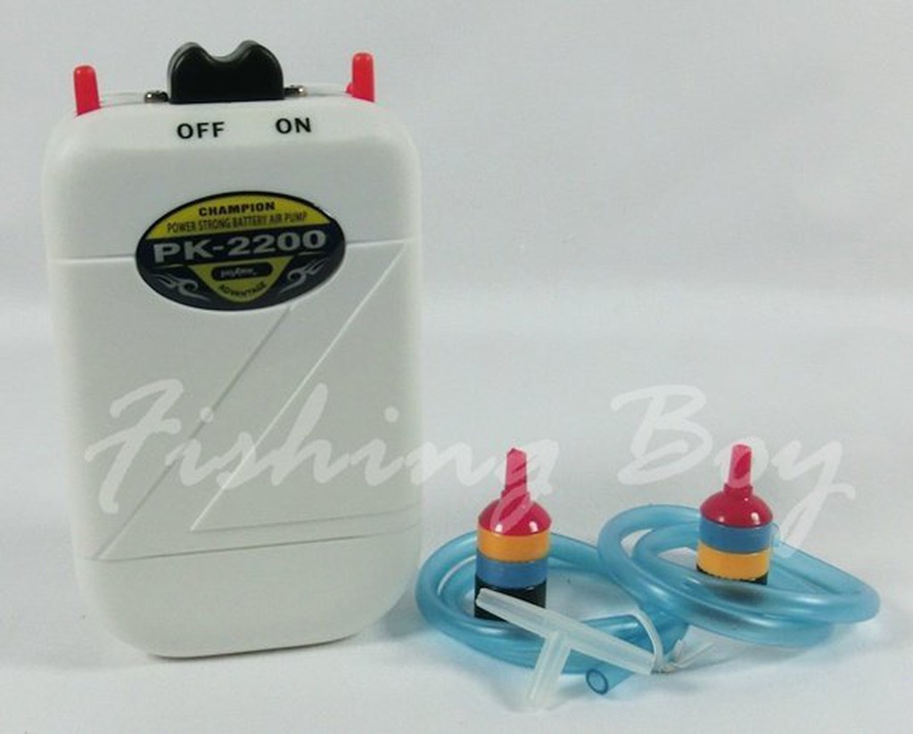 【Fishing Boy 魚小子】pokee PK-2200 幫浦 雙孔 打氣機 打氣幫浦 | 蝦皮購物