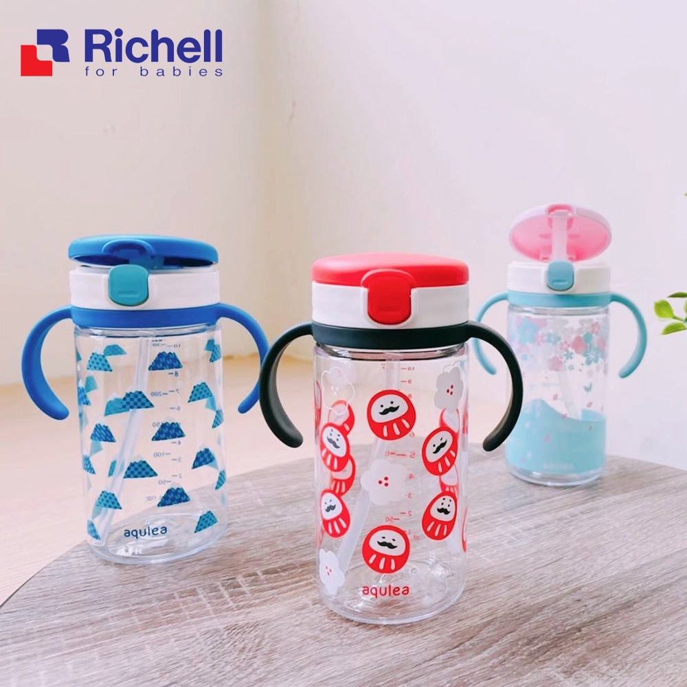 Richell 利其爾｜台日友好台灣限定版LC 320ml 吸管水杯 - 富士山/櫻花海/福氣翁(2022新款上市) | 蝦皮購物