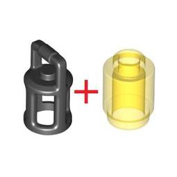 LEGO 樂高 黑色 提燈/油燈 附透明黃燈 6227901 37776 | 蝦皮購物