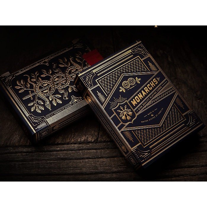 [808 MAGIC]魔術道具 T11 Monarch Deck 君王 深藍金絲帶 撲克牌 收藏 送禮 精品 台北現貨 | 蝦皮購物